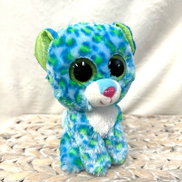 Ty | Toys | Ty Beanie Boos Leona The Blue Leopard 65 | Poshmark